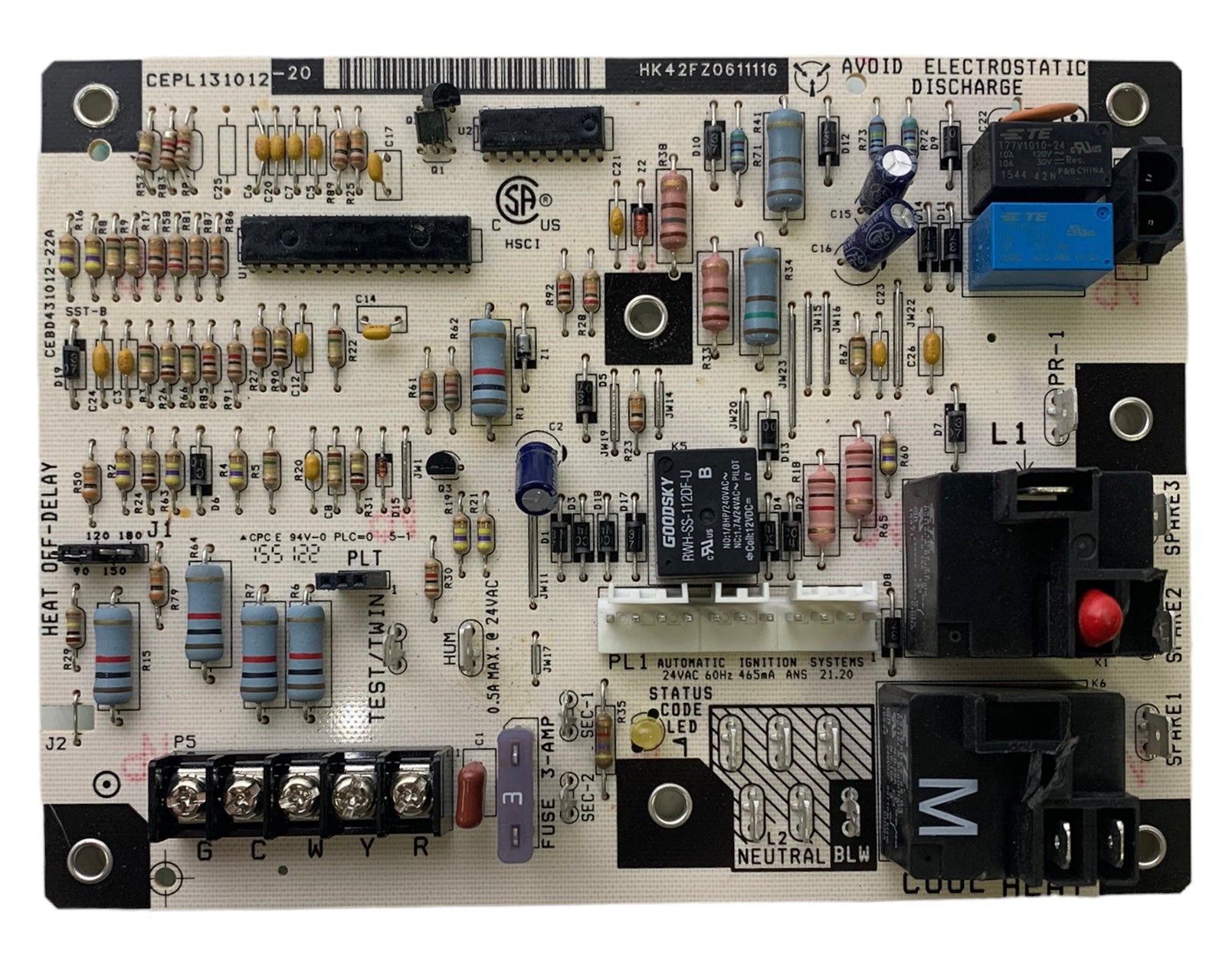 Carrier HK42FZ061 Furnace Control Board